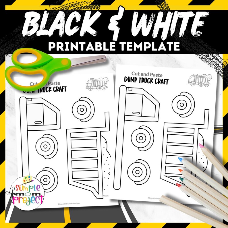 Printable Preschool Dump Craft Template | Instant Download | Dump Truck ...