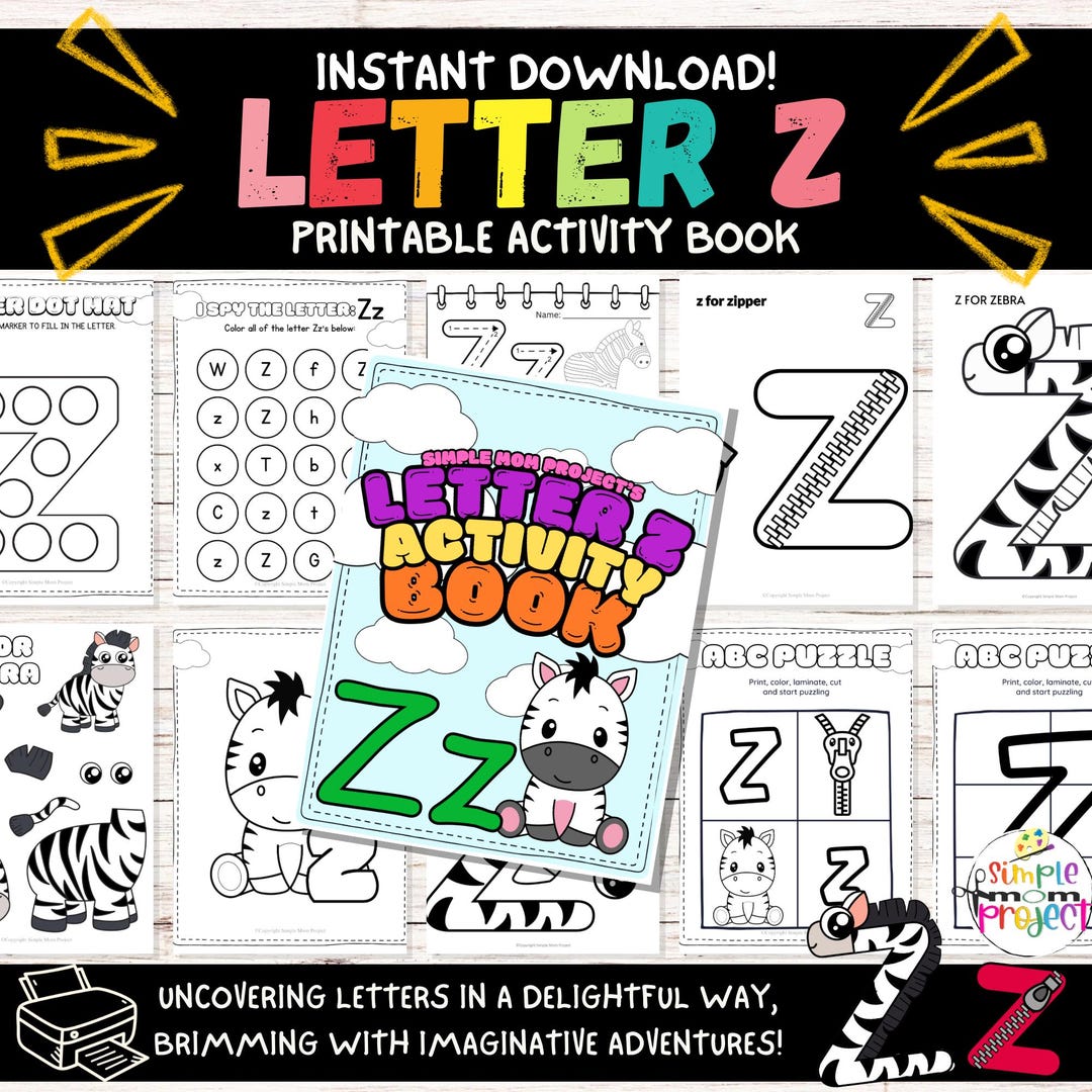 Letter Z Activity Printable Book for Preschool and Toddlers | Letter Z ...
