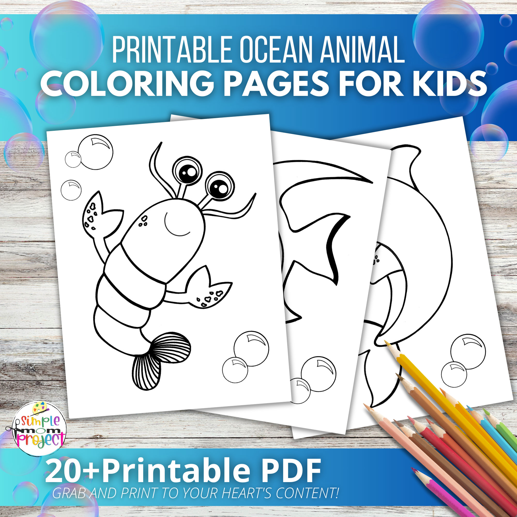 20 Ocean Animal Coloring Pages Sea Animal Coloring Pages Marine Life ...