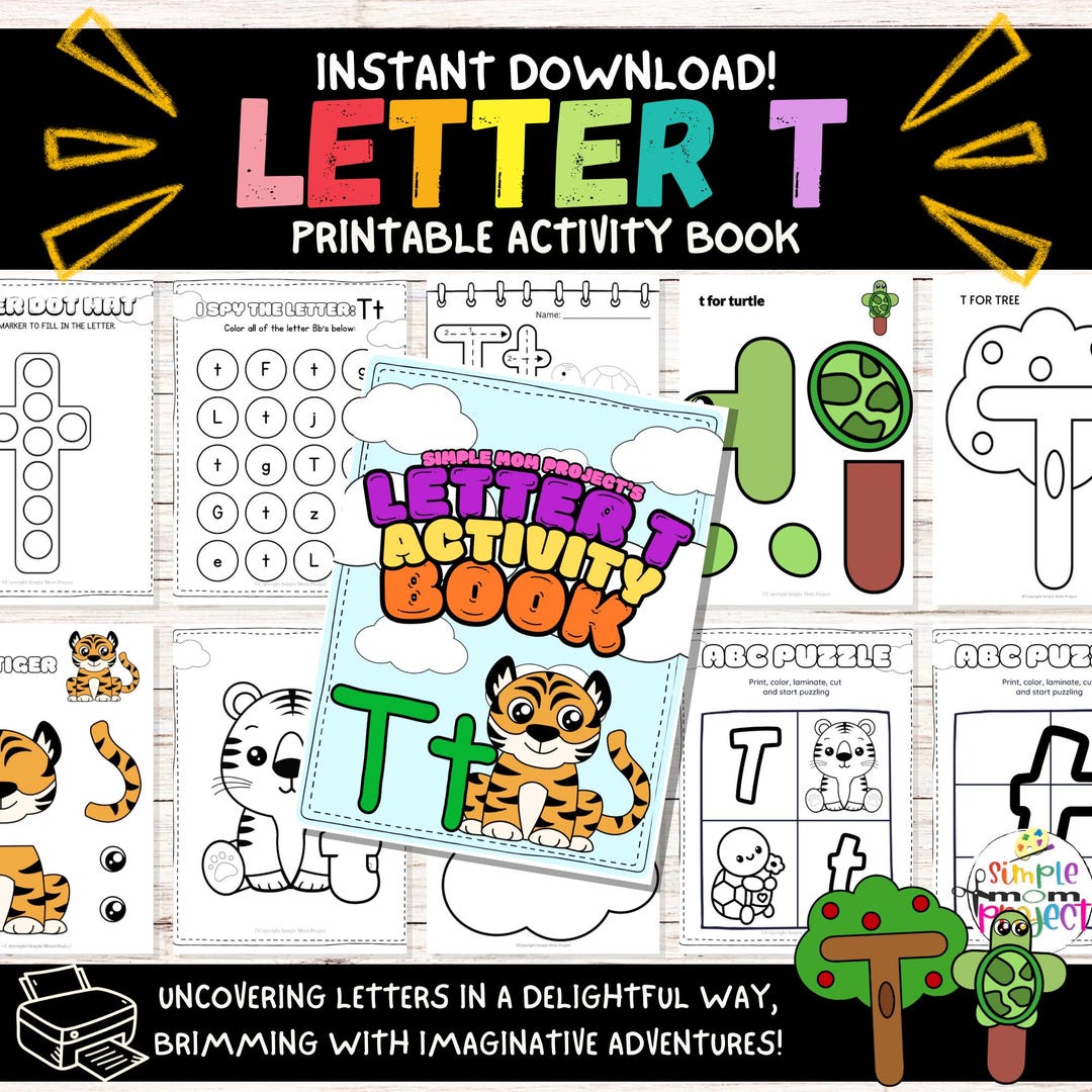 Letter T Activity Printable Book for Preschool and Toddlers | Letter T ...