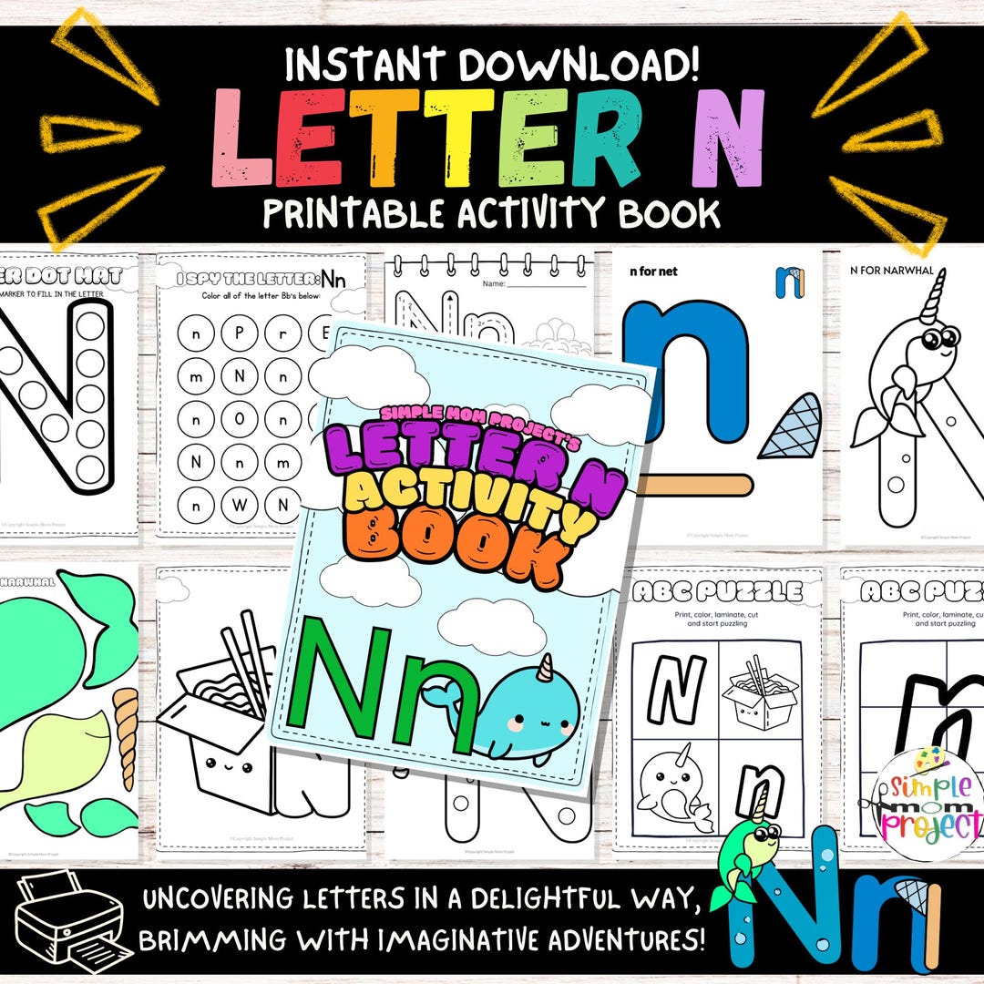 Letter N Activity Printable Book for Preschool and Toddlers | Letter N ...