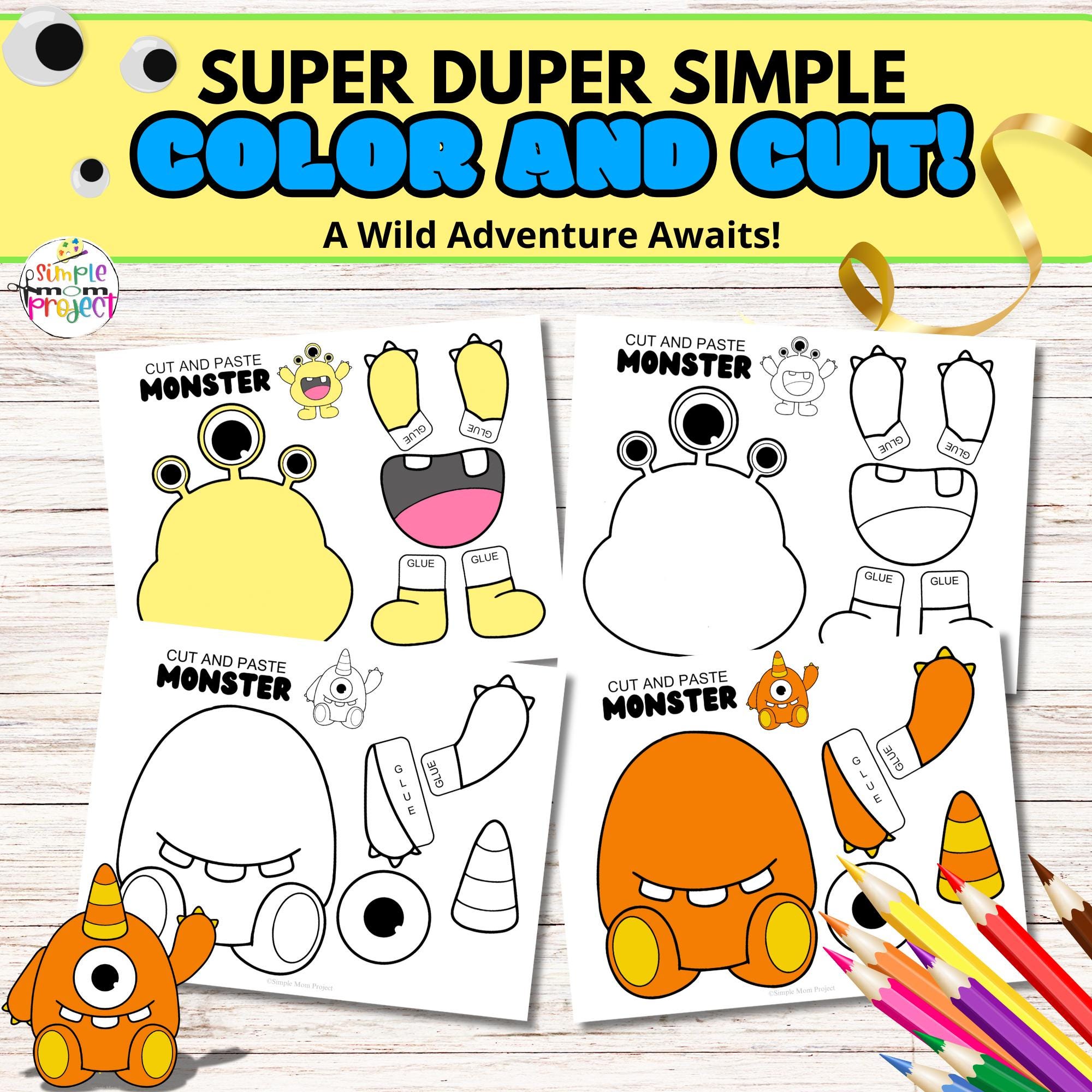 20 Build-a-monster Craft Activities | Monster Craft | Monster Templates ...