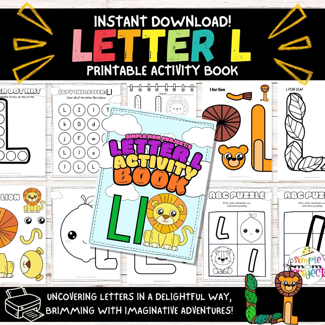 Letter L Activity Printable Book for Preschool and Toddlers | Letter L ...