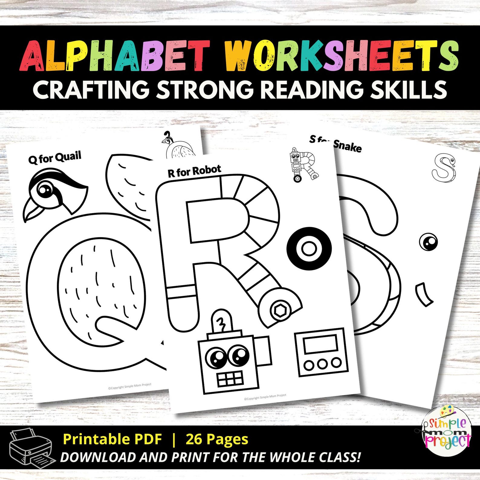Alphabet Craft Printable ABC Crafts Printable Learning Letters Alphabet ...