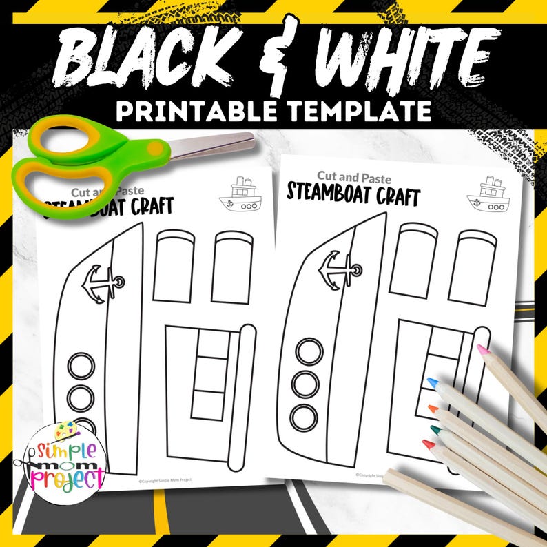 Printable Steamboat Craft Template | Instant Download | Steamboat ...