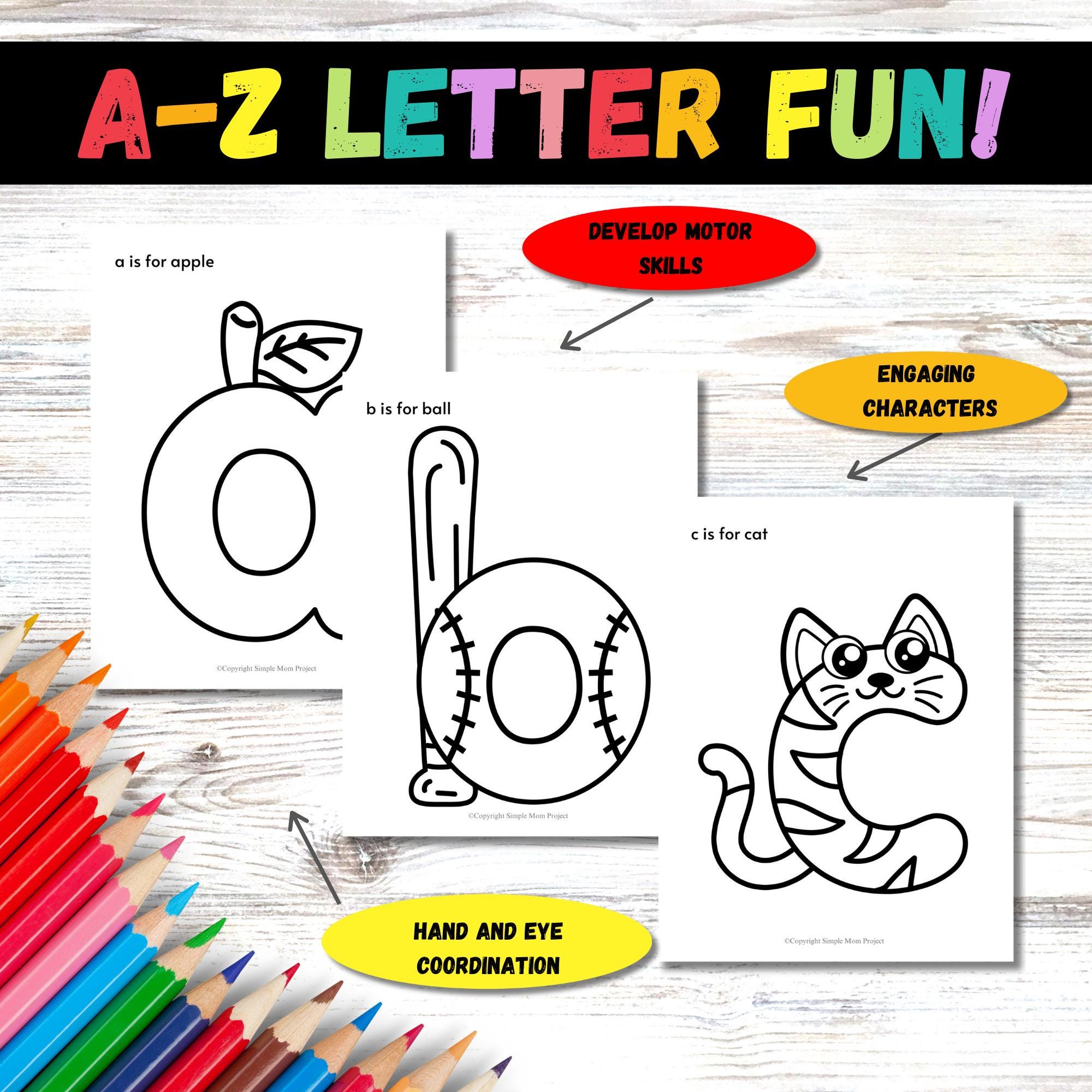 26 Small Lowercase Alphabet Coloring Book | Preschool Worksheets | for ...