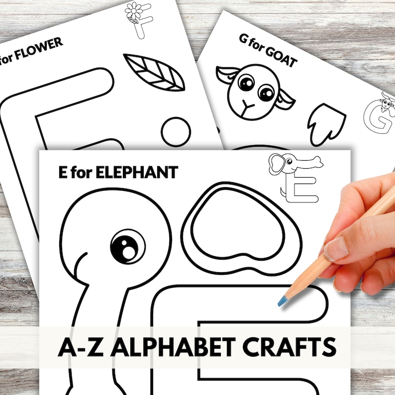Alphabet Craft Printable ABC Crafts Printable Learning Letters Alphabet ...