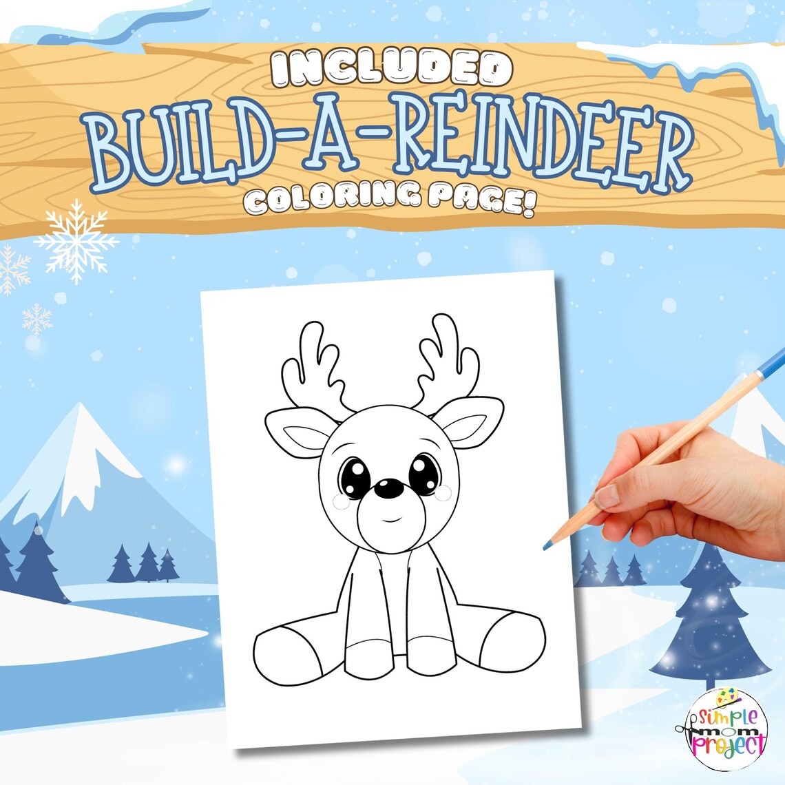 Build A Reindeer Printable Craft | Fun Paper Reindeer Template Activity ...