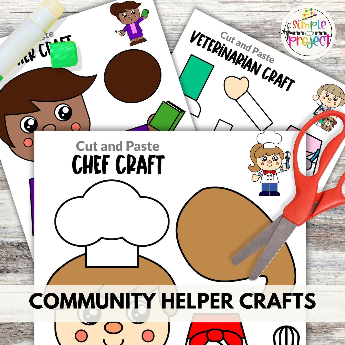 Community Helper Crafts: Cut and Paste Activity (PDF) - Etsy