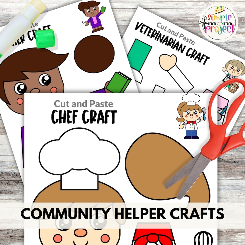 Community Helper Crafts: Cut and Paste Activity (PDF) - Etsy