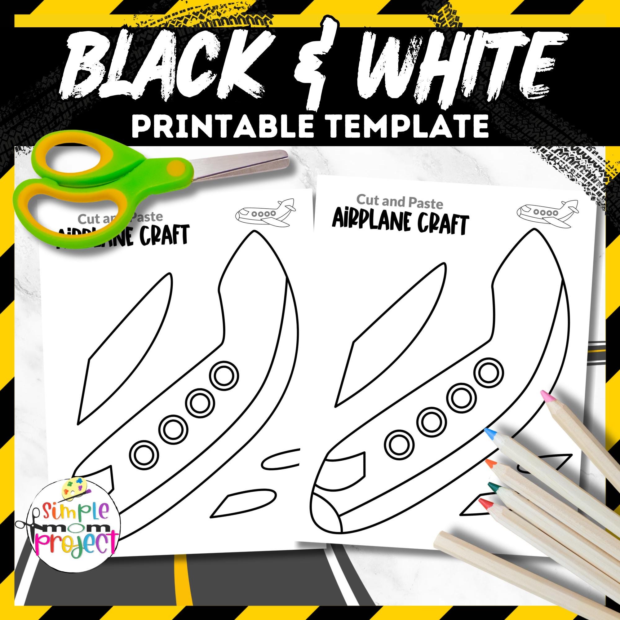 Printable Preschool Airplane Craft Activity | Instant Download ...