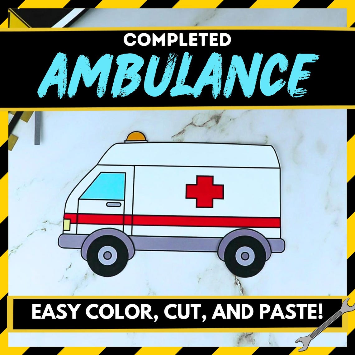 Printable Preschool Ambulance Craft Activity | Instant Download ...