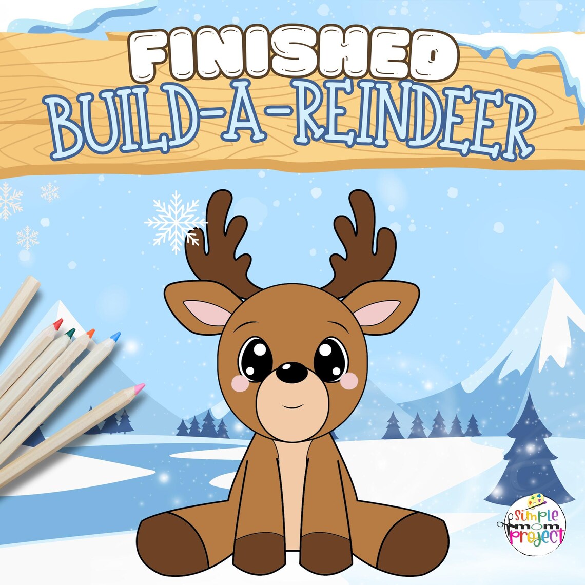 Build A Reindeer Printable Craft | Fun Paper Reindeer Template Activity ...