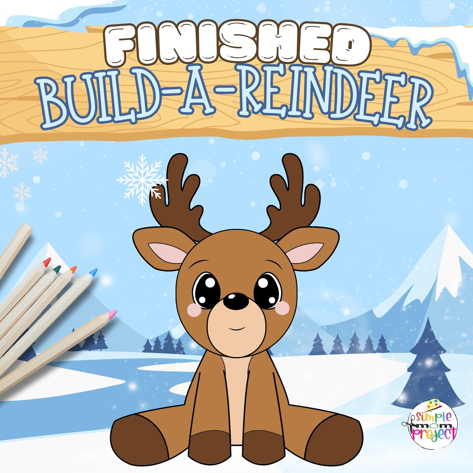 Build A Reindeer Printable Craft | Fun Paper Reindeer Template Activity ...