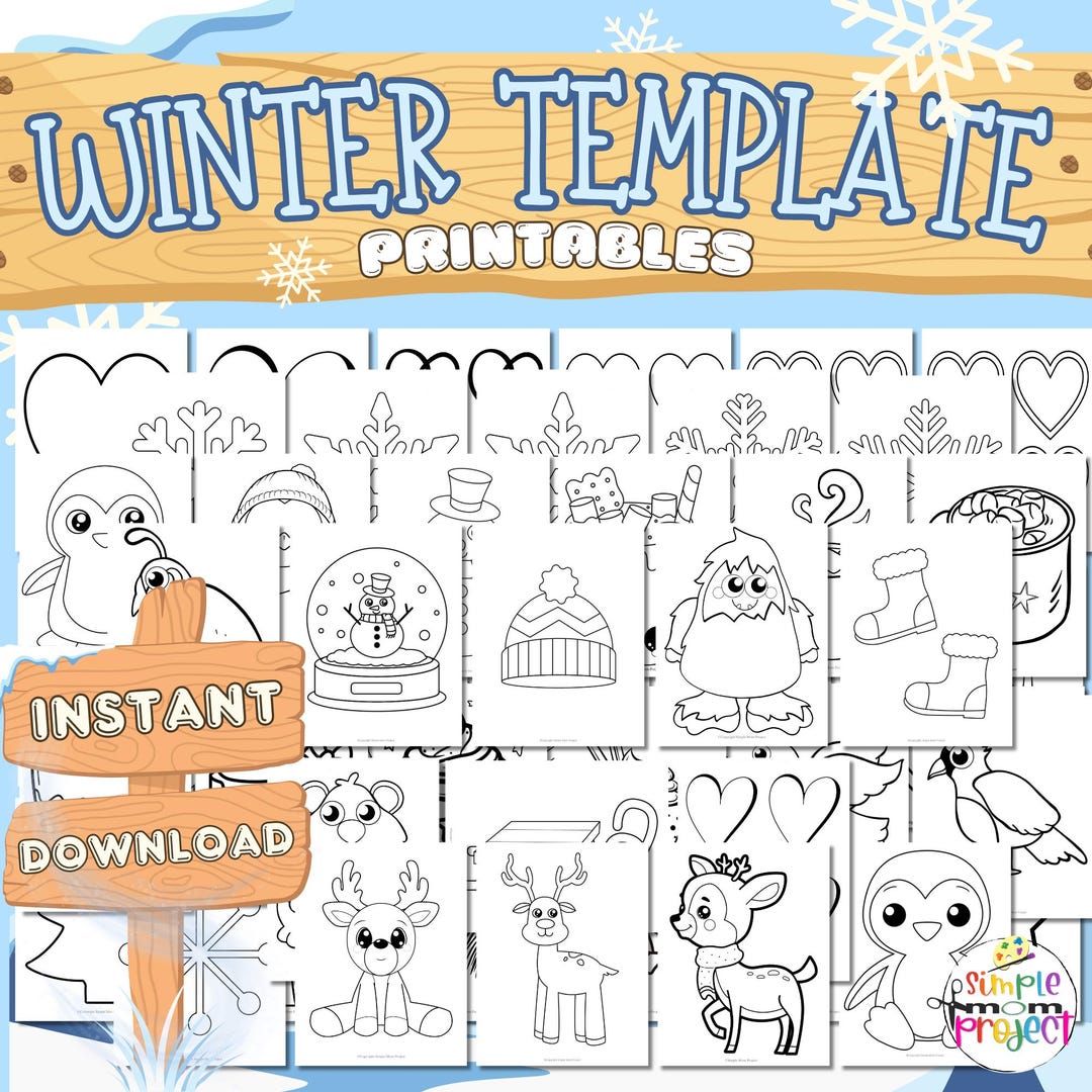 50+ Winter Templates | Winter Coloring Pages | Winter Theme Activity ...