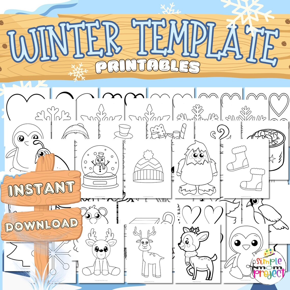50+ Winter Templates | Winter Coloring Pages | Winter Theme Activity ...