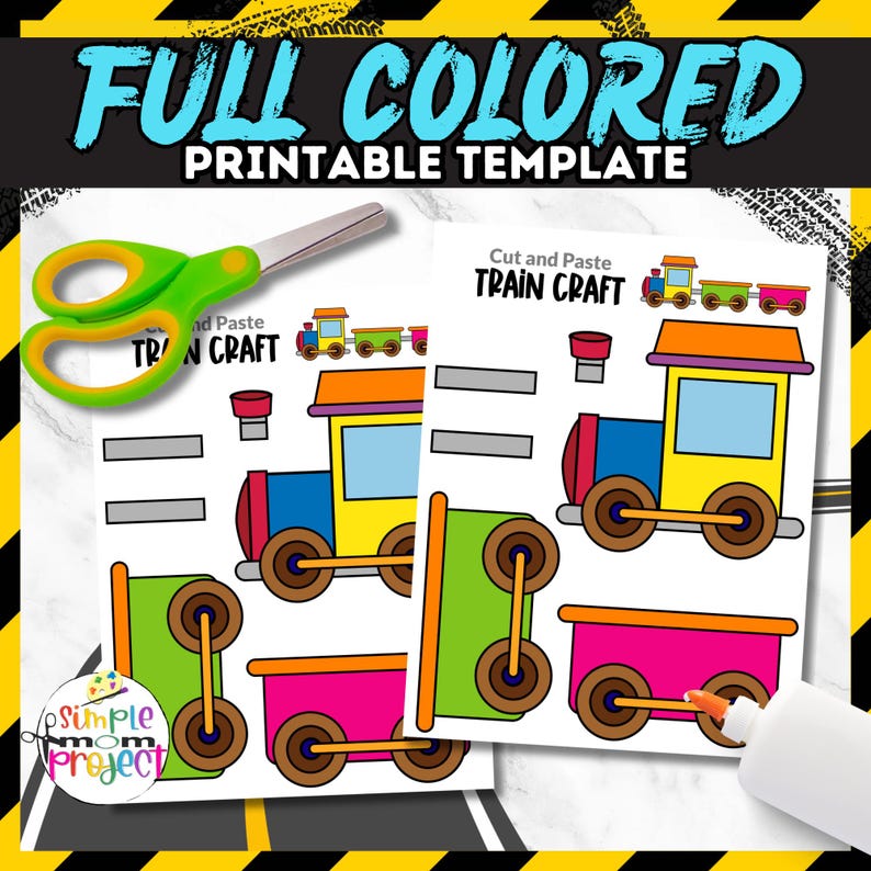 Printable Preschool Train Craft Activity | Instant Download | Train ...