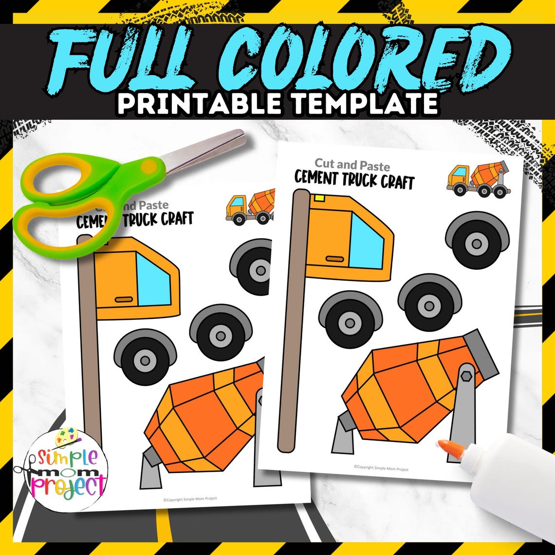 Printable Preschool Cement Truck Template | Instant Download | Cement ...