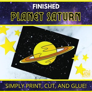 Saturn Planet Printable Digital Download Craft | Educational | Saturn ...