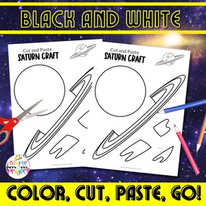 Saturn Planet Printable Digital Download Craft | Educational | Saturn ...
