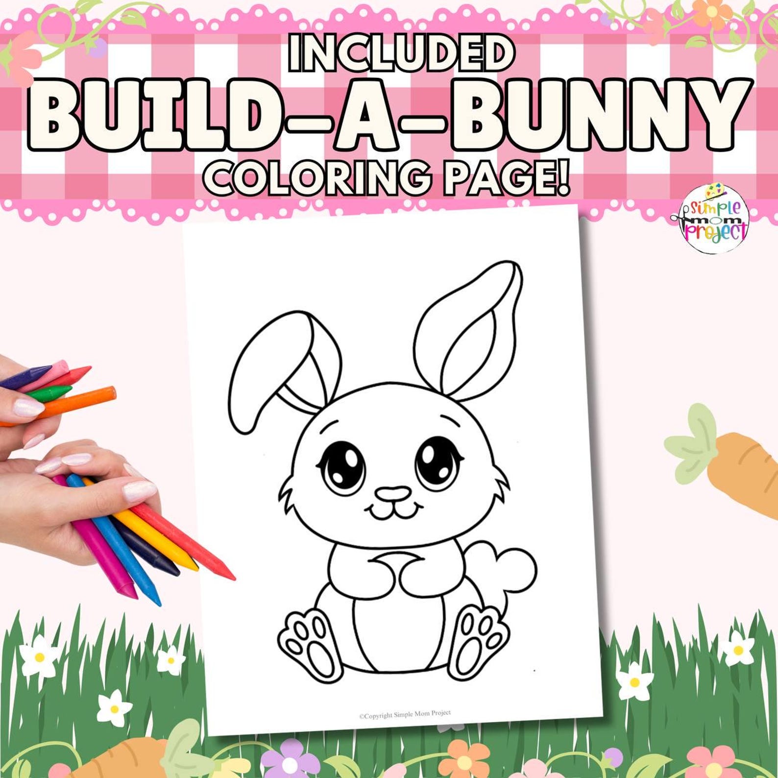Build-a-bunny Craft Printable: Spring Cut & Paste Activity (PDF) - Etsy