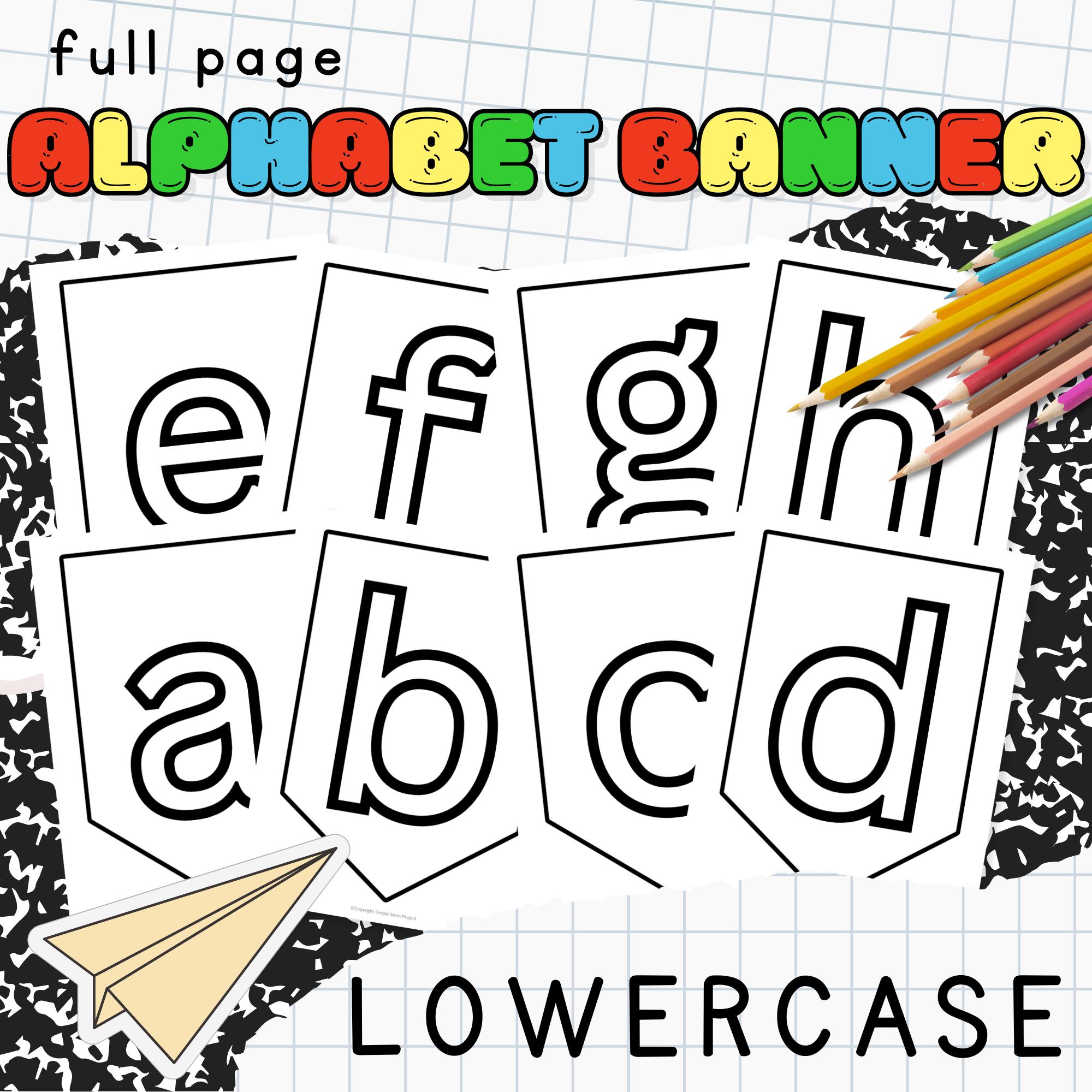 100+ Back to School Printable Templates | Alphabet Banner | Uppercase ...