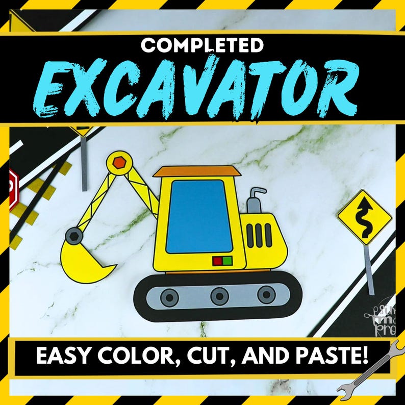 Easy Build an Excavator Preschool | Instant Download | Excavator ...