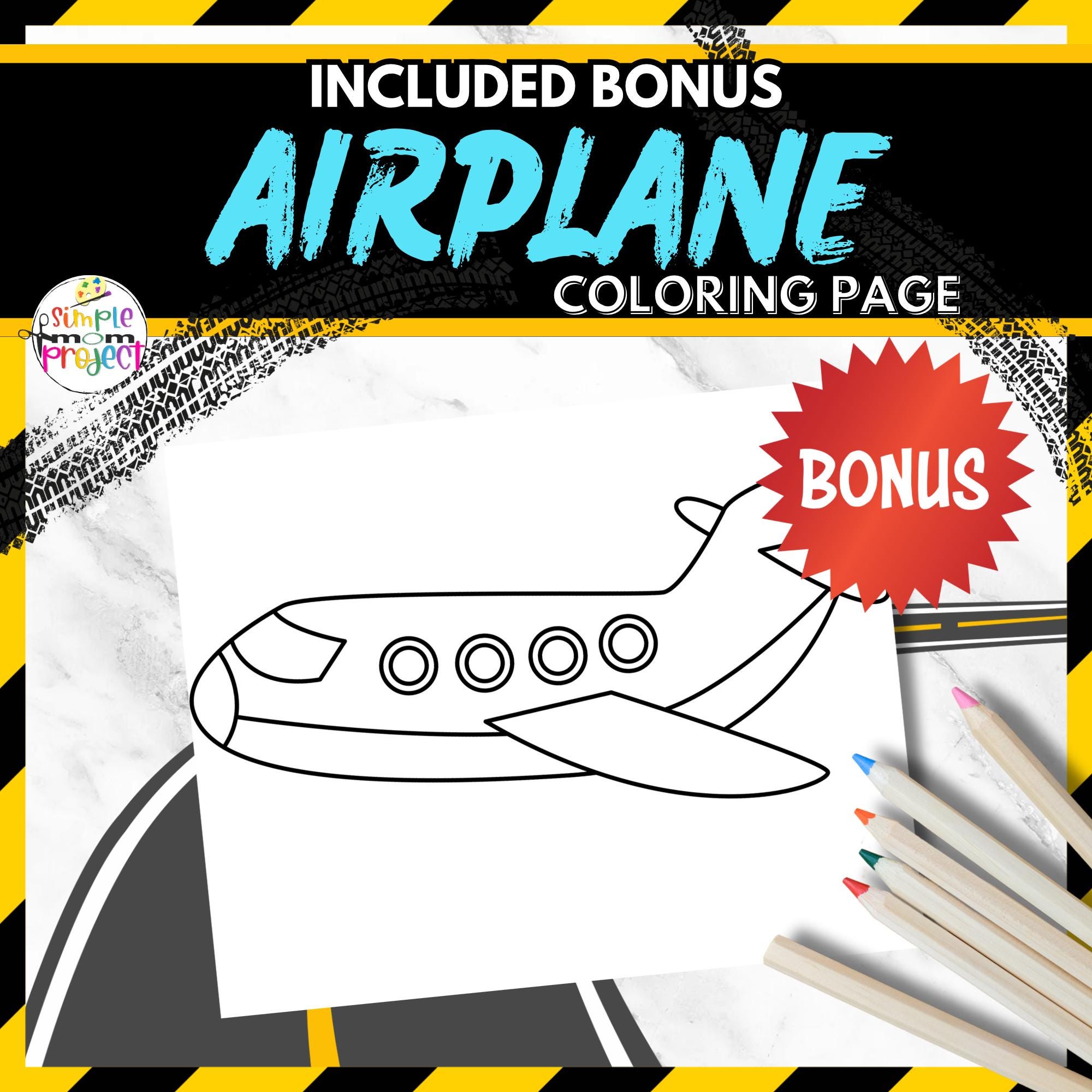 Printable Preschool Airplane Craft Activity | Instant Download ...