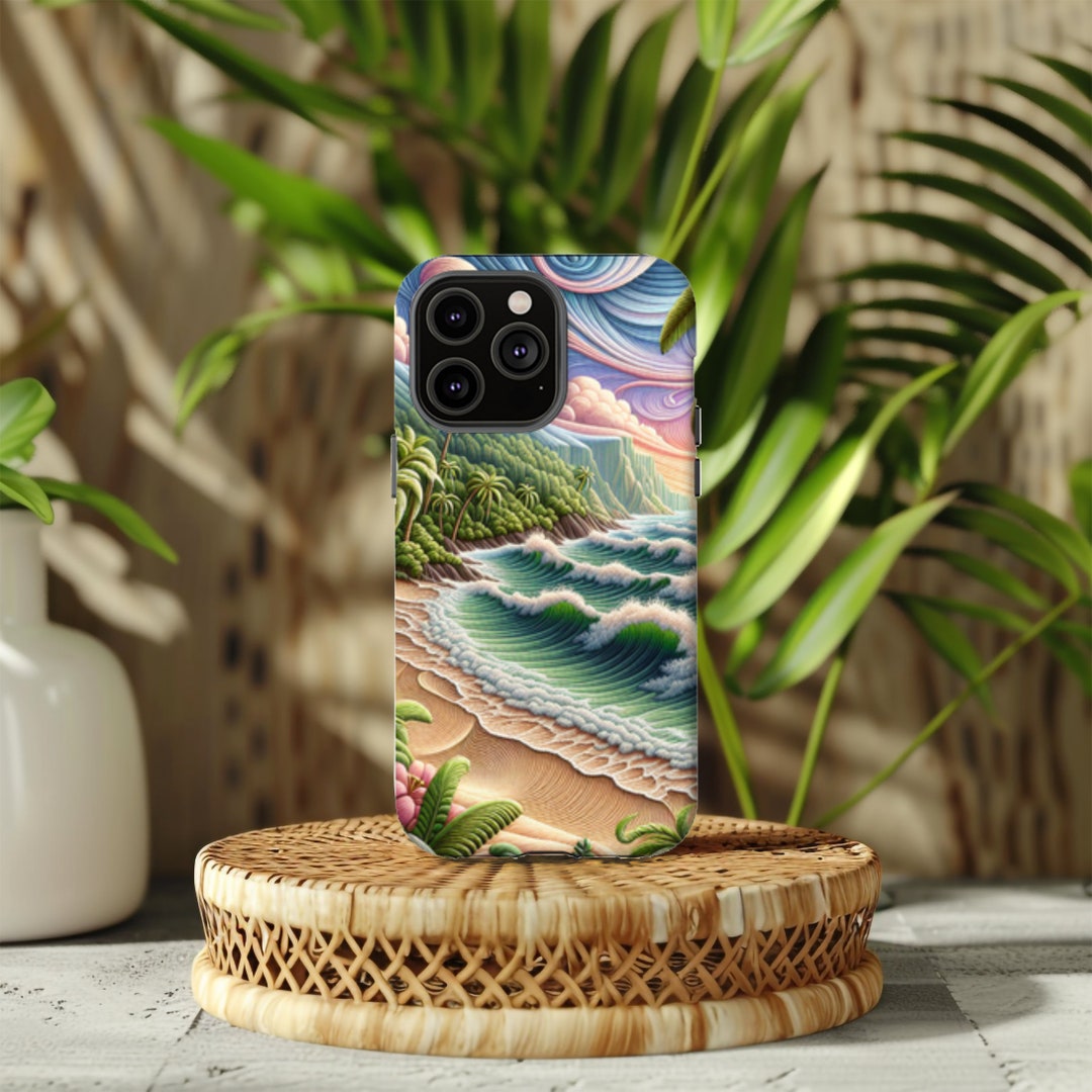 3D Paradise Island Strong Phone Cases for All Phone Models. Dual Layer ...