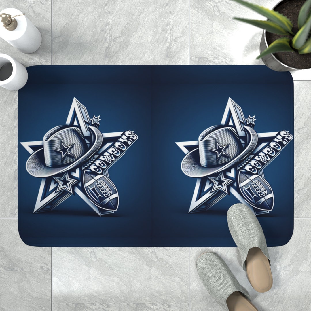 Dallas Football Team Memory Foam Bath Mat. Football Season. Gift for ...