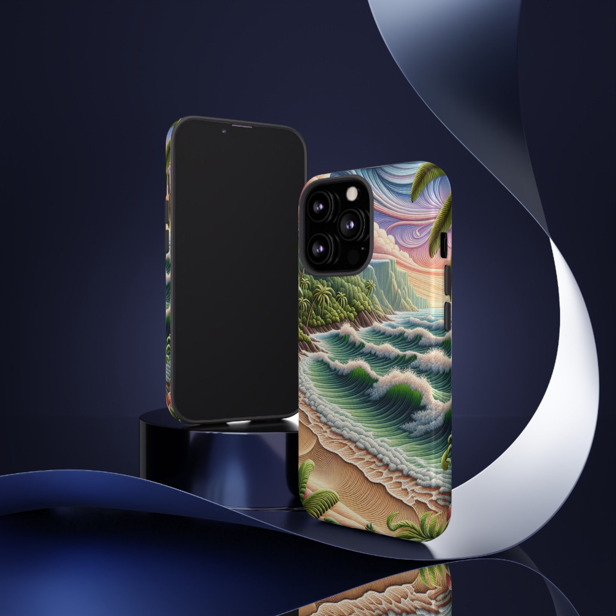 3D Paradise Island Strong Phone Cases for All Phone Models. Dual Layer ...