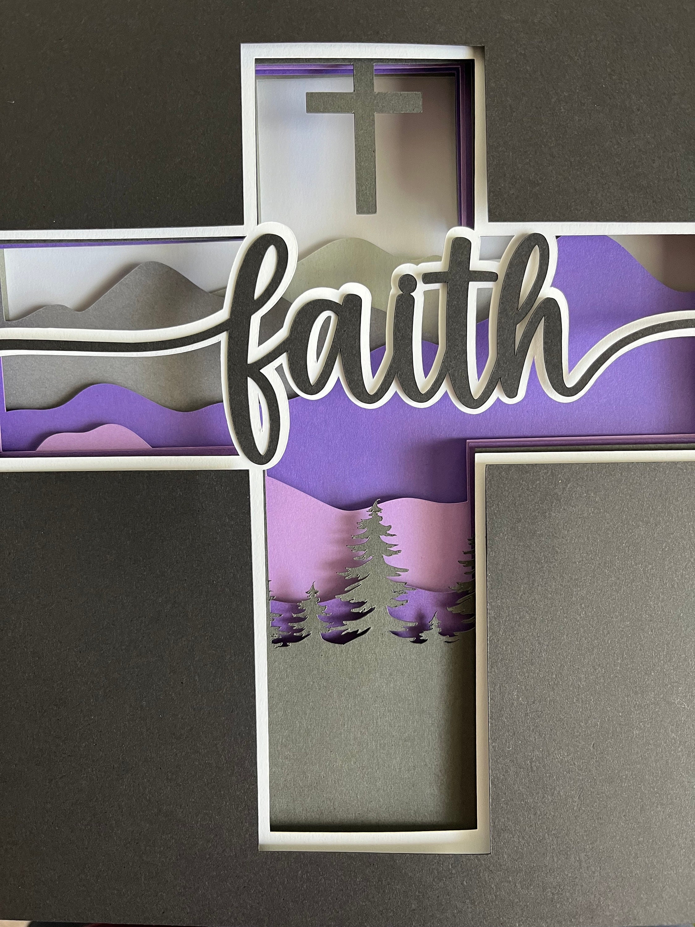 3D Layered Paper Shadow Box | Faith Wall Art | 3D Paper Art | Religious ...