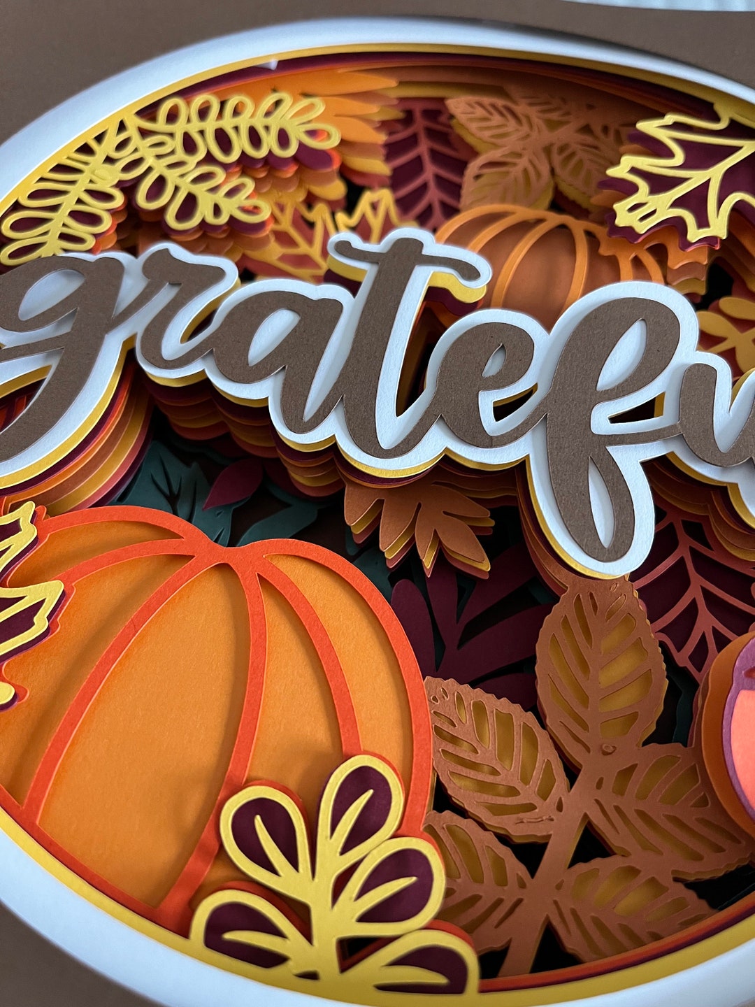 3D Layered Paper Shadow Box | Gratitude Wall Art | 3D Paper Art ...