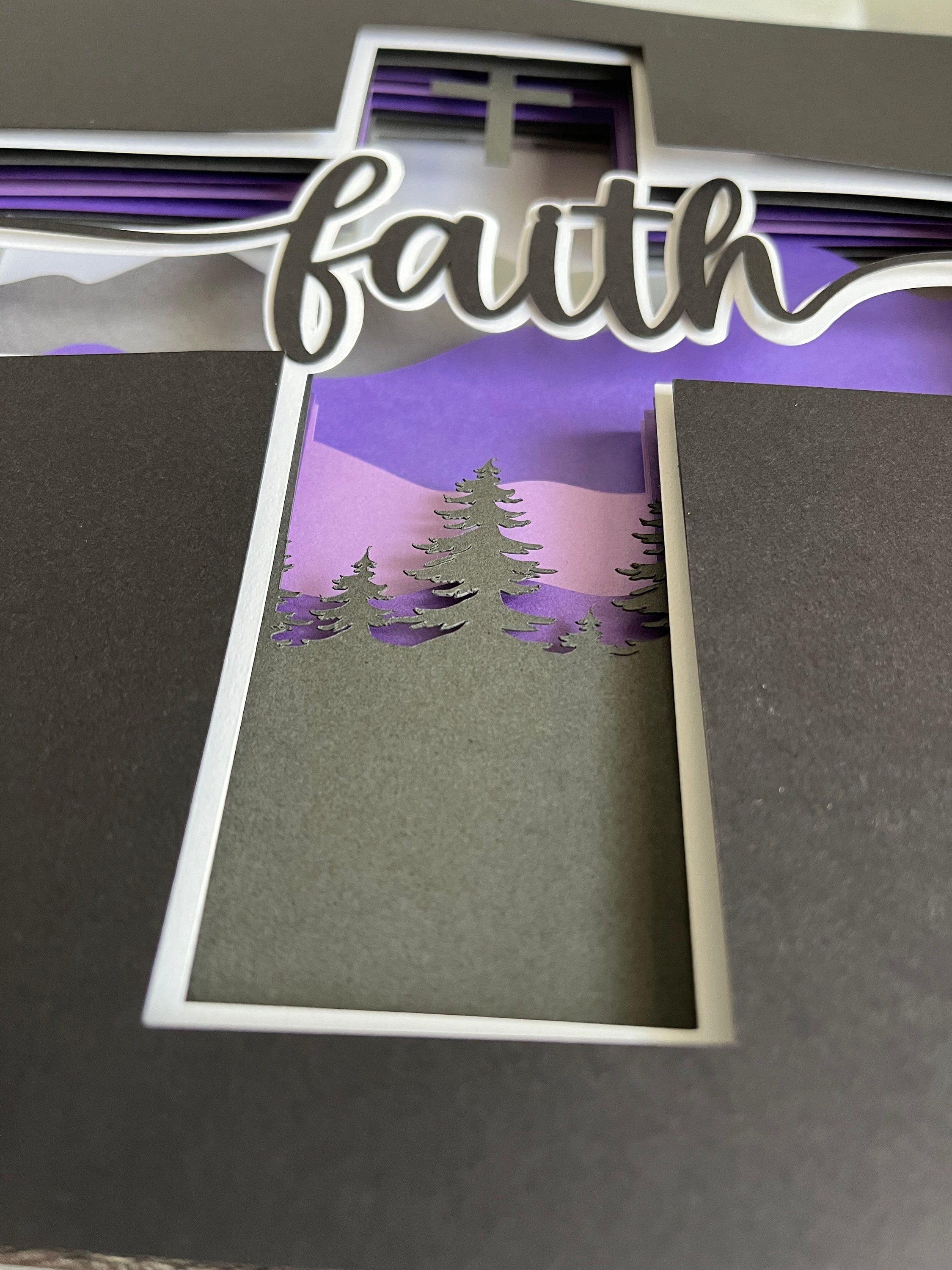 3D Layered Paper Shadow Box | Faith Wall Art | 3D Paper Art | Religious ...
