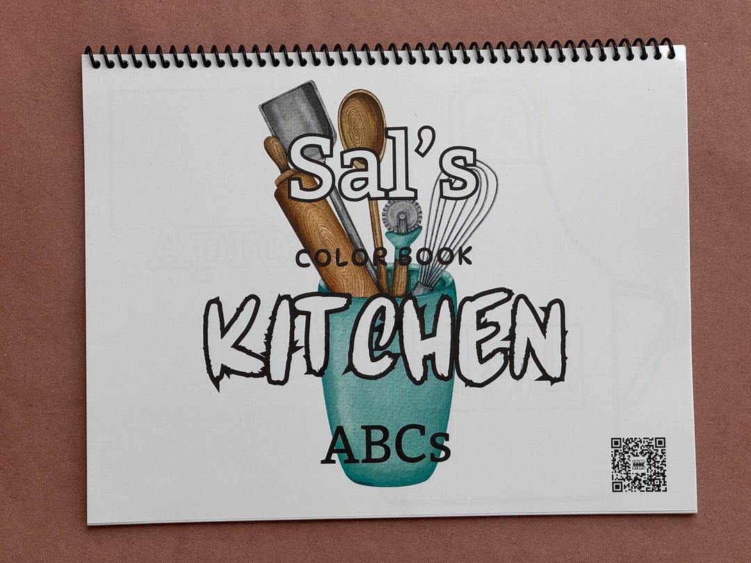 Abcs Coloring Book, Kitchen Abcs Coloring Book for Kids, Personalized ...