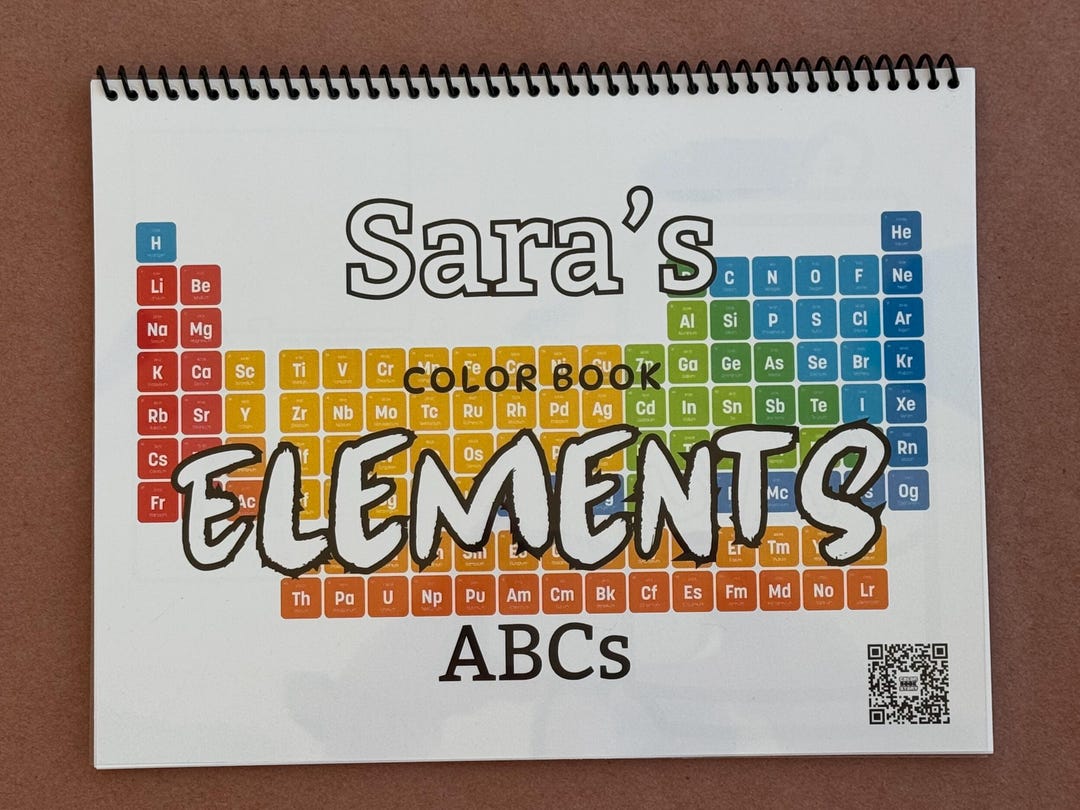 Abcs Coloring Book, Chemical Elements Abcs Coloring Book for Kids ...