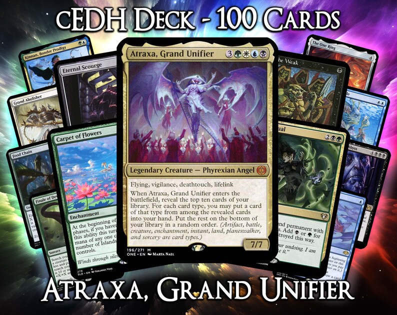 Atraxa, Grand Unifier Full Cedh Deck 100cards Battle-ready & Play ...