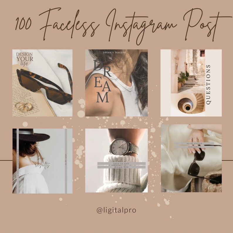 100 FACESLESS INSTAGRAM POST - Etsy