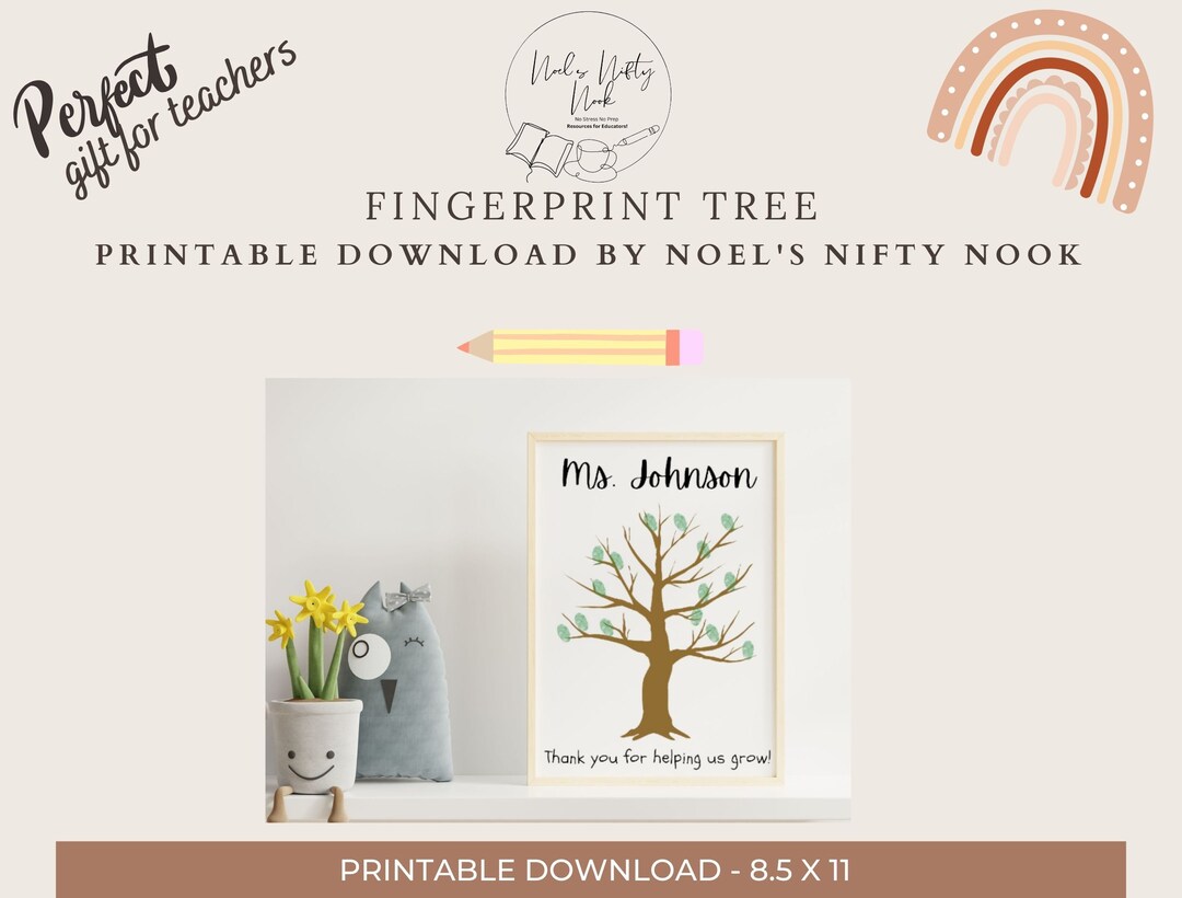 Fingerprint Tree, Personalized Printable Download - Etsy