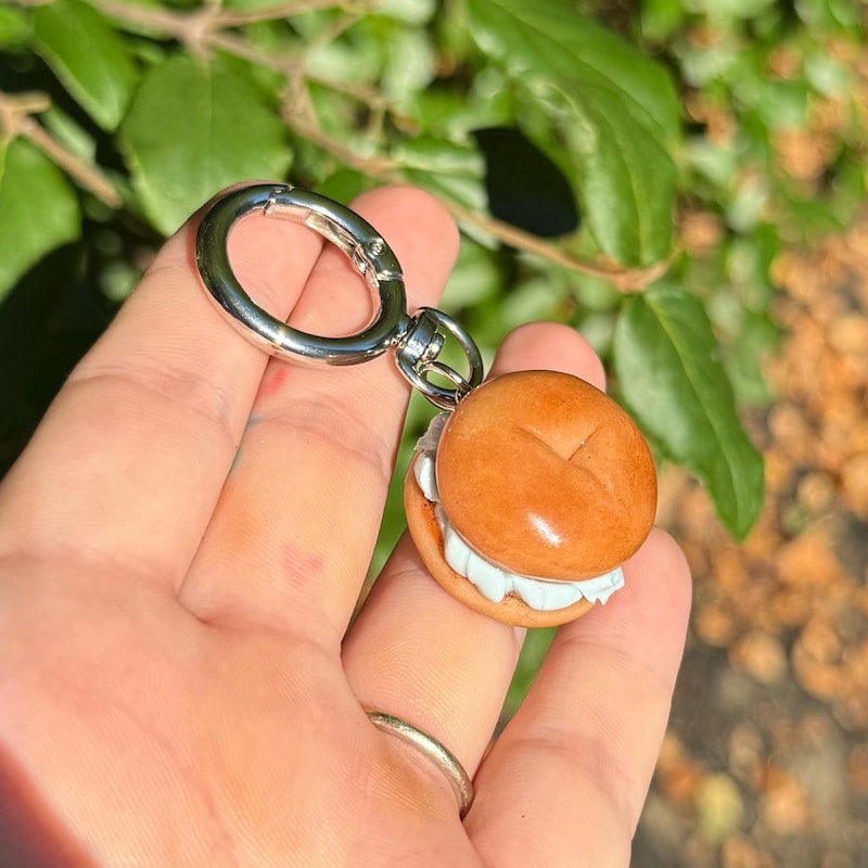 Bagel Keychain - Etsy