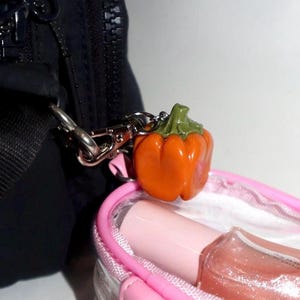 Bell Pepper Keychain, Handmade Polymer Clay Keychains, Cute Bag Charm ...