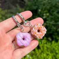 Fast Food Hamburger Keychain - Handmade | Clay Art | Gift | Keychain ...