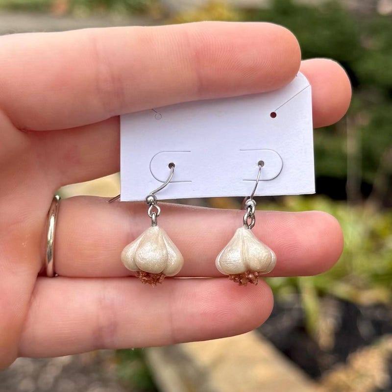 Silver Garlic Pendant - Etsy