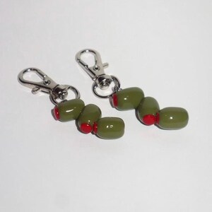 Olive Food Keychain, Handmade Martini Olive Key Chain, Clay Olive Purse ...