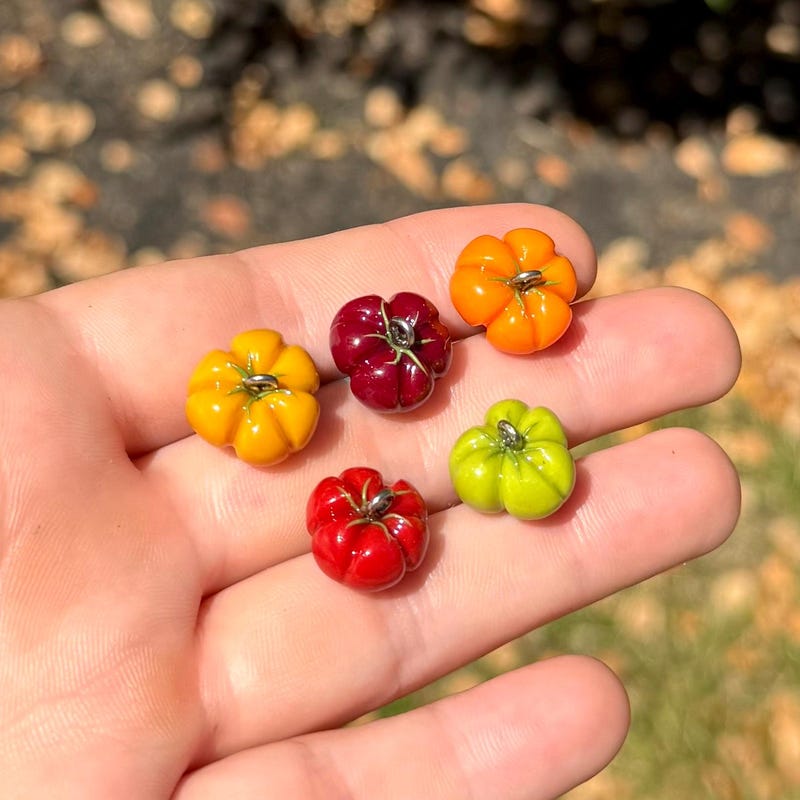 Glass Charm Tomato - Etsy