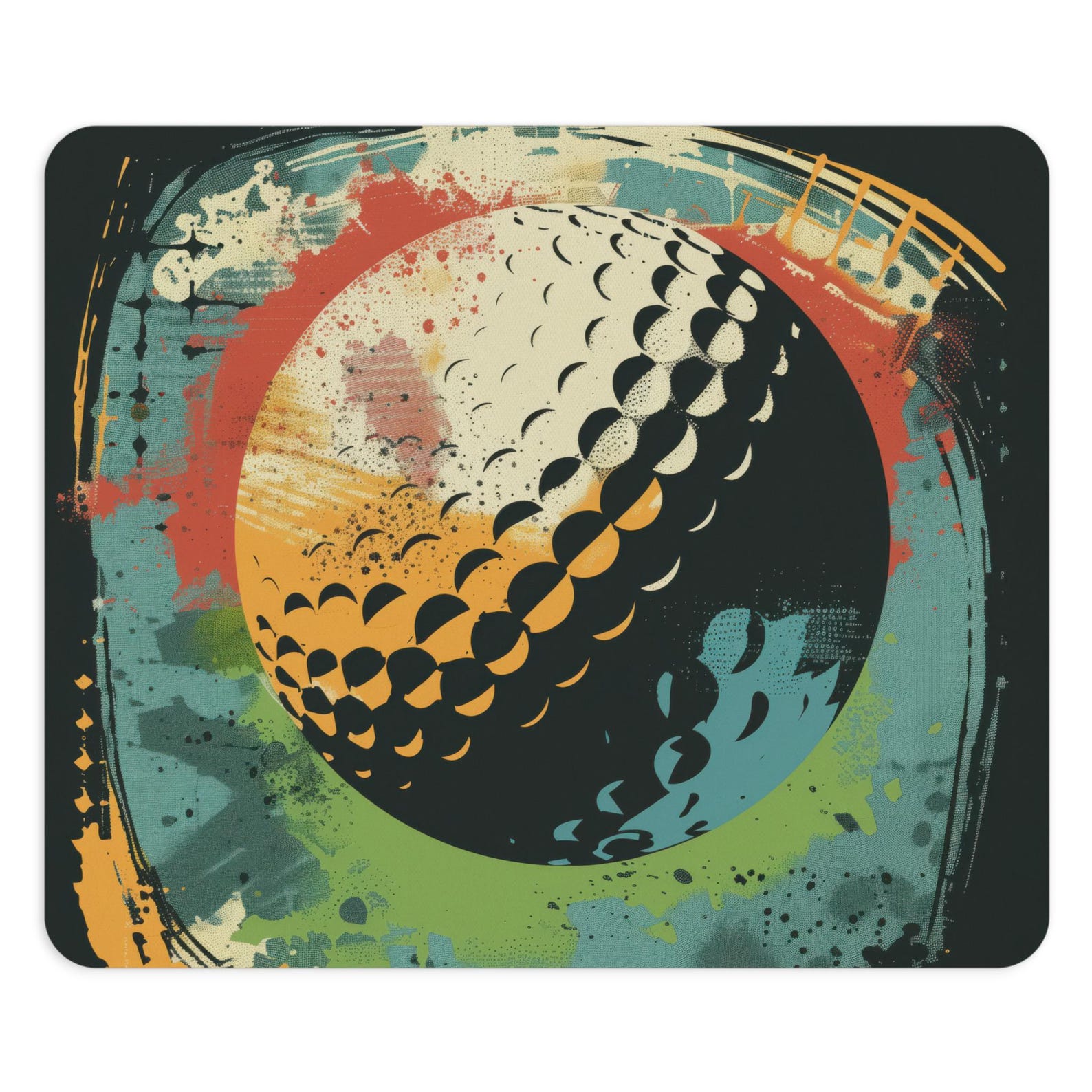 Golf Ball Graffiti Premium Golf Mouse Pad Urban Style Golf Desk ...