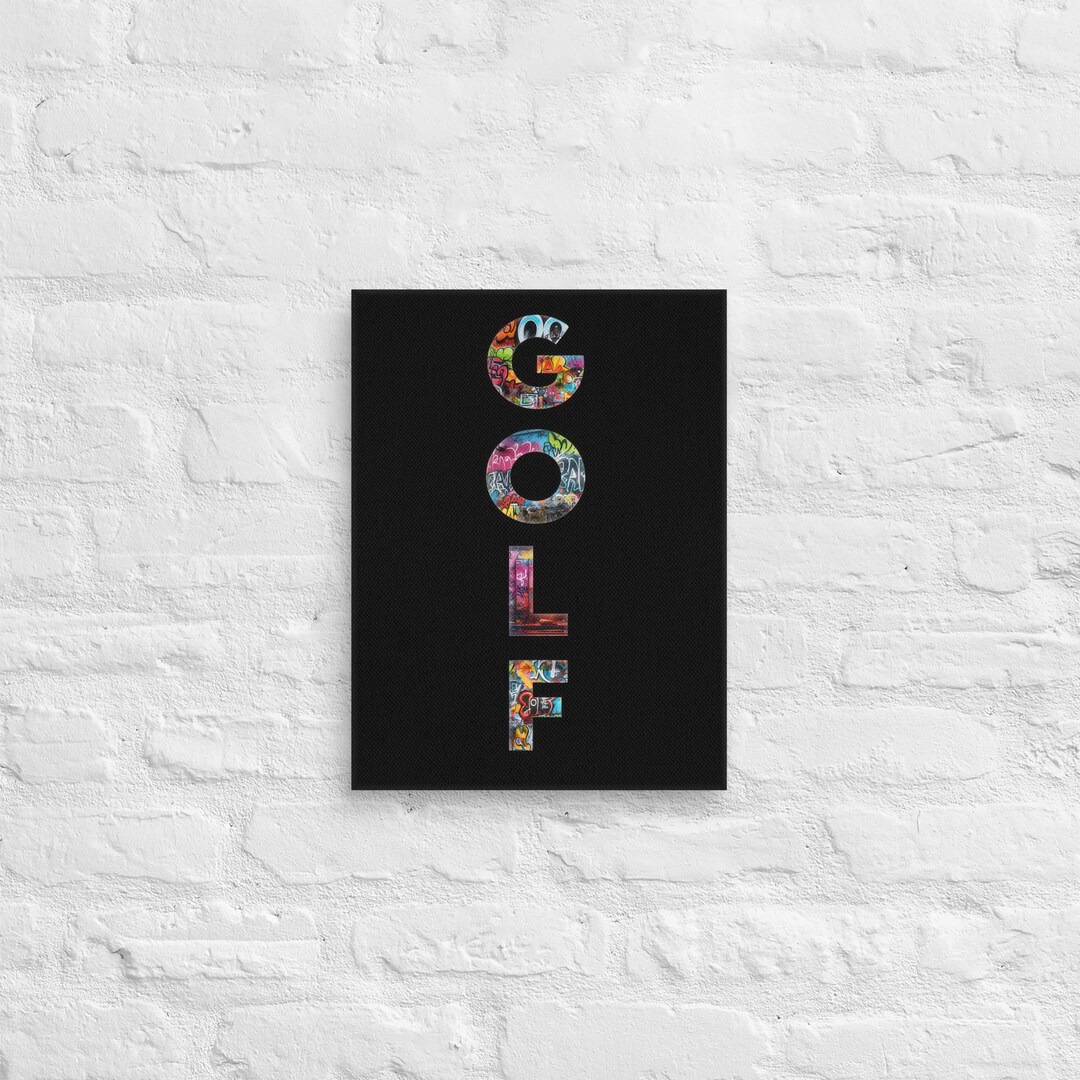 Graffiti Golf Wall Art Canvas Print Home or Office Decor Golf Decor - Etsy