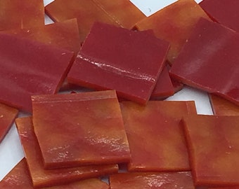 Orange glass squares | Etsy