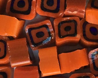 Orange glass squares | Etsy