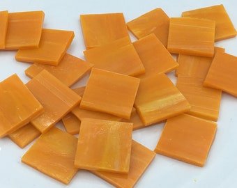 Orange glass squares | Etsy